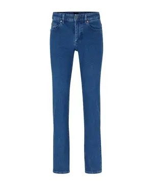 Hugo Boss Darkblue Raw Straightleg Jeans - Blue