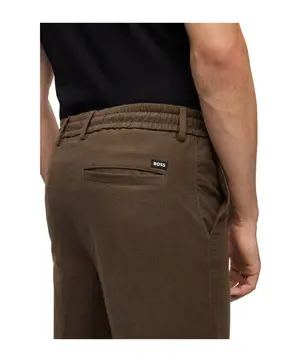 Hugo Boss Olivebrown Drawstring Tapered Trousers