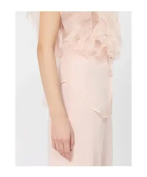 Max Mara Ruffled Silk Shirt - Pink