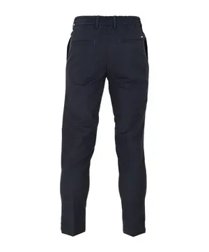 Hugo Boss Navy Drawstring Cropped Casual Trousers