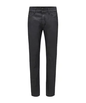 Hugo Boss Charcoal Coated Slimfit Trousers - Grey