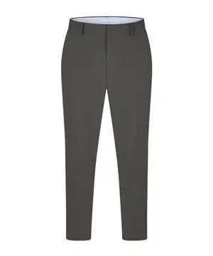 Hugo Boss Olivegreen Flatfront Cropped Tailored Trousers - Black