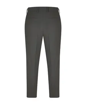 Hugo Boss Olivegreen Flatfront Cropped Tailored Trousers