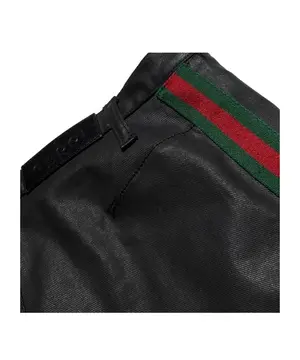 Gucci Coated Cotton Twill Denim Pants With Web