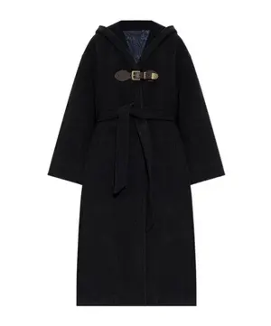 Etro Wool-blend Coat With Hood And Belt