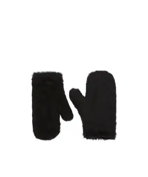Max Mara Alpaca And Wool Teddy Fabric Mittens