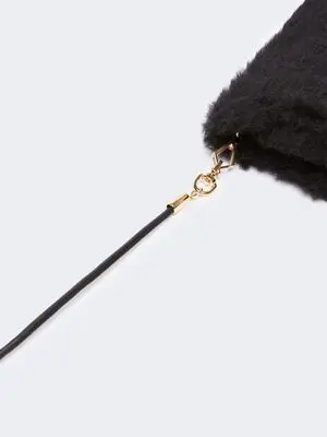 Max Mara Alpaca And Wool Teddy Fabric Mittens