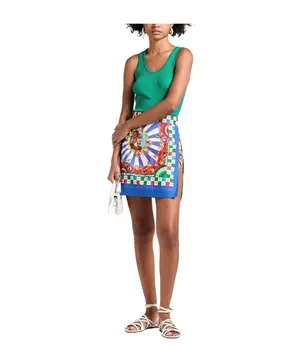 Dolce & Gabbana Color-blocked Umbrella Skirt