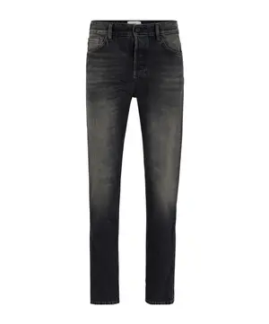 Hugo Boss Blackgrey Faded Straightleg Jeans - Grey