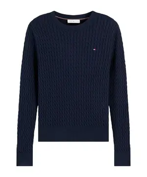 Tommy Hilfiger Solid Color Knit Sweater - Blue