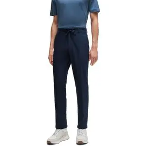 Hugo Boss Navy Drawstring Casual Trousers