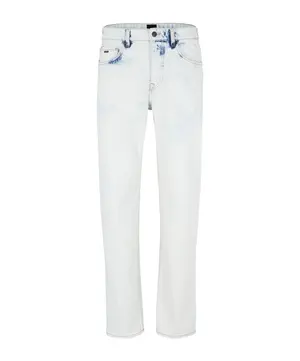 Hugo Boss Bleached Vintage Straightleg Jeans - Blue