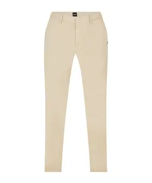 Hugo Boss Offwhite Twill Chino Trousers - No