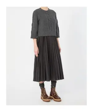 Max Mara Sleeveless Midi Dress - Dark Gray