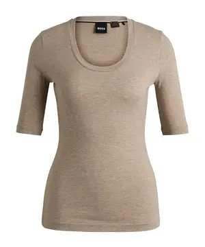 Hugo Boss Taupe Knit Top - Grey
