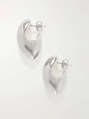 Bottega Veneta Sterling Hoop Earrings - Silver