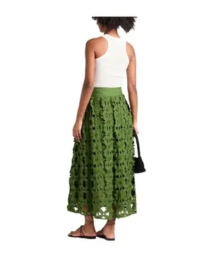 Farm Rio Solid-colored A-line Skirt