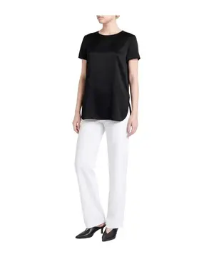 Max Mara Solid-colored Satin Top