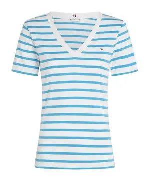 Tommy Hilfiger Striped V-neck Top - No