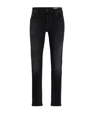Hugo Boss Black Washed Distressed Jeans - Grey