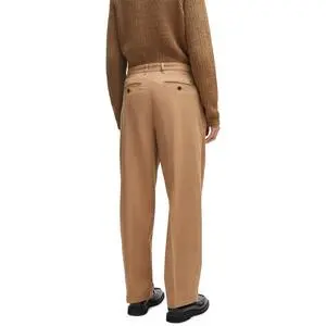 Hugo Boss Camel Pleated Wideleg Trousers