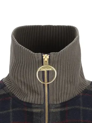 Barbour Plaid Cropped Zip-up Jacket