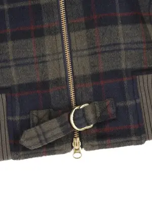 Barbour Plaid Cropped Zip-up Jacket