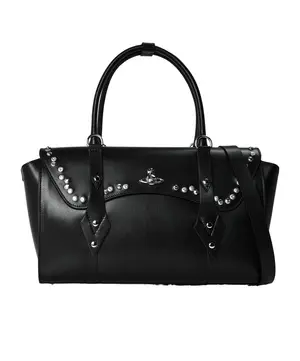 VIVIENNE WESTWOOD Solid Color Handle Bag - Black