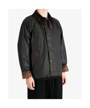 Barbour Plaidpanel Waxed Cropped Jacket