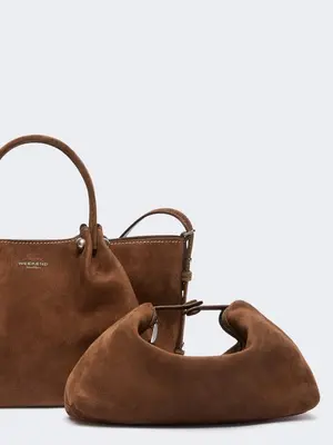 Max Mara Suede Tote Bag - Chocolate