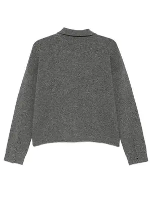 ROBERTO COLLINA Polocollar Buttonfront Knit Cardigan