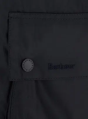 Barbour Midlength Waxed Field Jacket - Navy