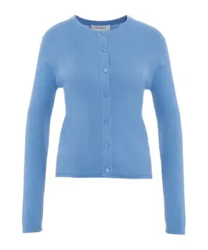LISA YANG Rib-knit Crew Neck Cardigan