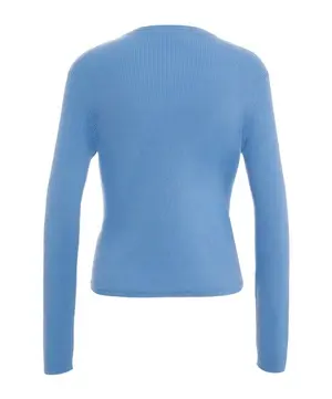 LISA YANG Rib-knit Crew Neck Cardigan