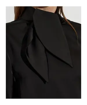 Emporio Armani Satin Bow-neck Top