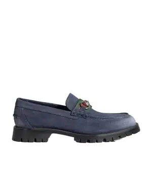 Gucci Loafer With Horsebit And Lug Sole - Blue
