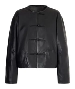 ST. AGNI Leather Jacket - Black