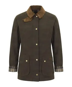 Barbour Icons Beadnell Wax Jacket With Corduroy Trim - Beech Brown