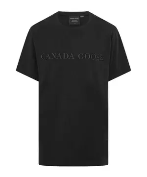 Canada Goose Logo Cotton Tshirt - Black