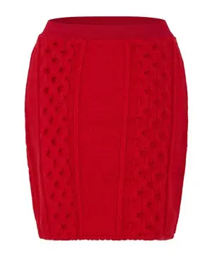 Bottega Veneta Simple Middle Skirt - Red