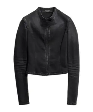Gucci Coated Stretch Cotton Twill Denim Jacket - Black