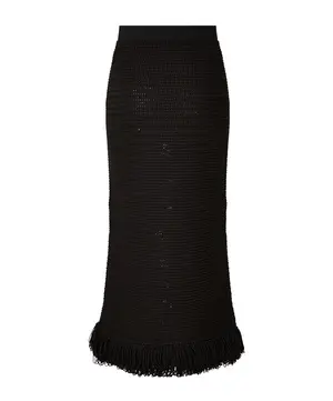 Bottega Veneta Simple Middle Skirt - Black
