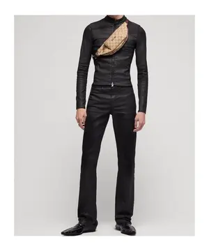Gucci Coated Stretch Cotton Twill Denim Pants