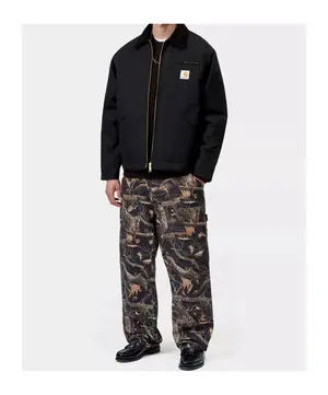 Carhartt Work In Progress Og Detroit Logo-patch Zip-up Shirt Jacket