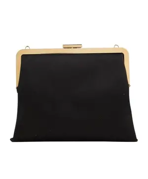 Dolce & Gabbana Satin Clutch With Chain Strap
