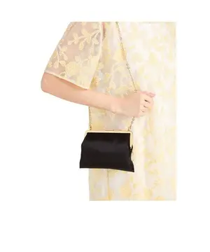 Dolce & Gabbana Satin Clutch With Chain Strap