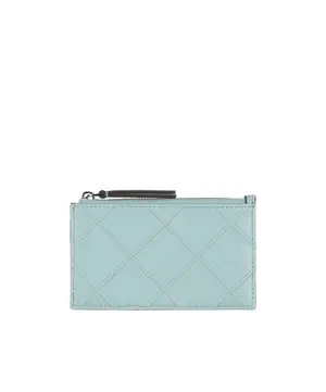 Tory Burch Minimalist Solid-color Leather Card Holder
