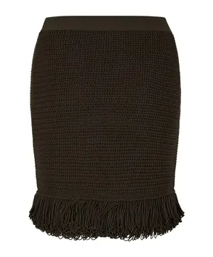 Bottega Veneta Simple Middle Skirt - Black