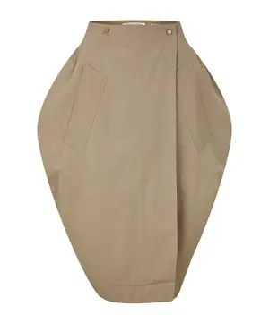 Bottega Veneta Simple Middle Skirt - Nude