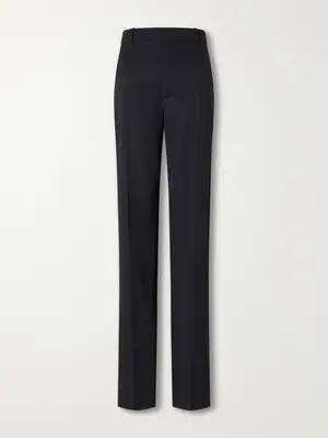 Bottega Veneta Wool Straight-leg Trousers - Black